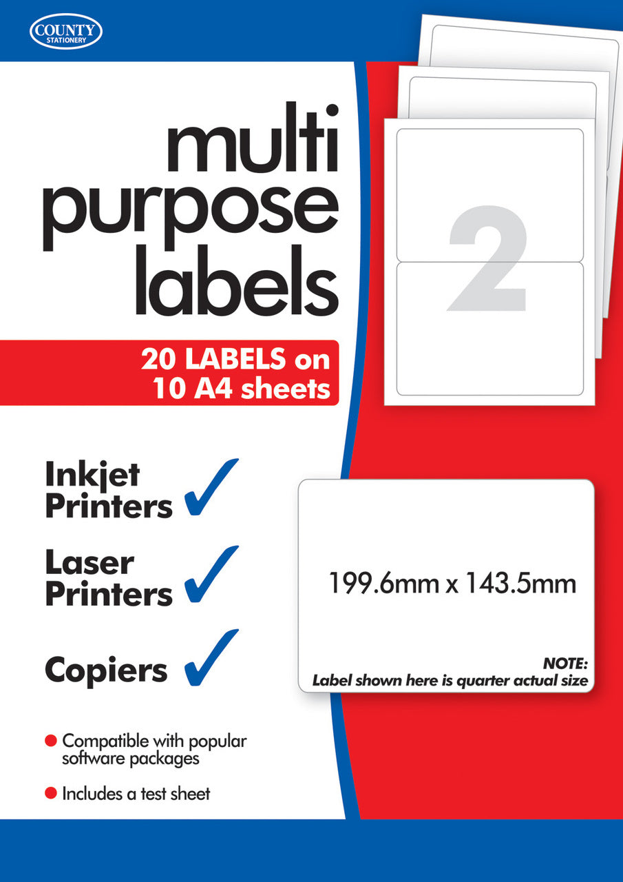 10 Sheets of Multipurpose Printer Labels 24 Per Sheet– Shop Inc
