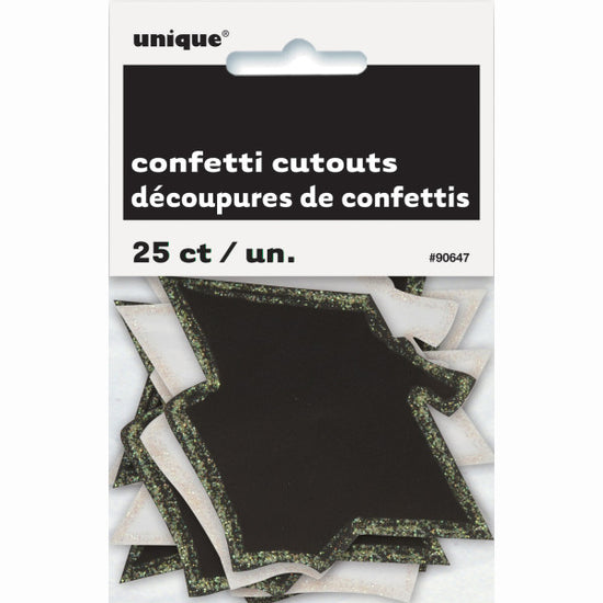 Pack of 25 Graduation Glitter Confetti Cut Outs– Shop Inc