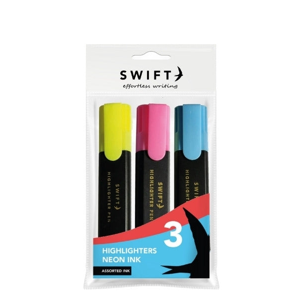 Pack of 3 Assorted Neon Highlighters– Shop Inc