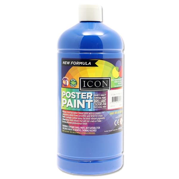 1 Litre Ultramarine Blue Poster Paint by Icon Art– Shop Inc