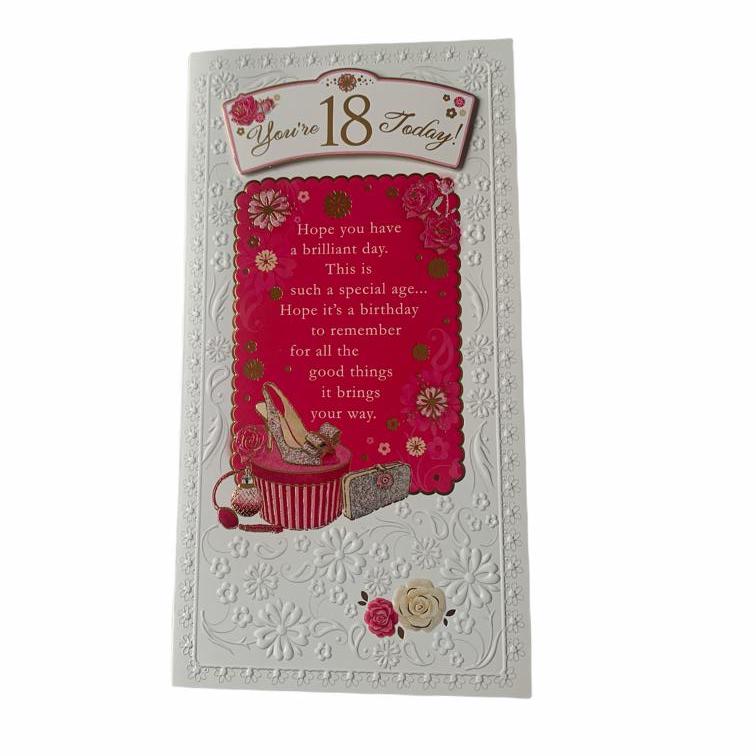 On Your 18th Birthday Female Birthday Card– Shop Inc
