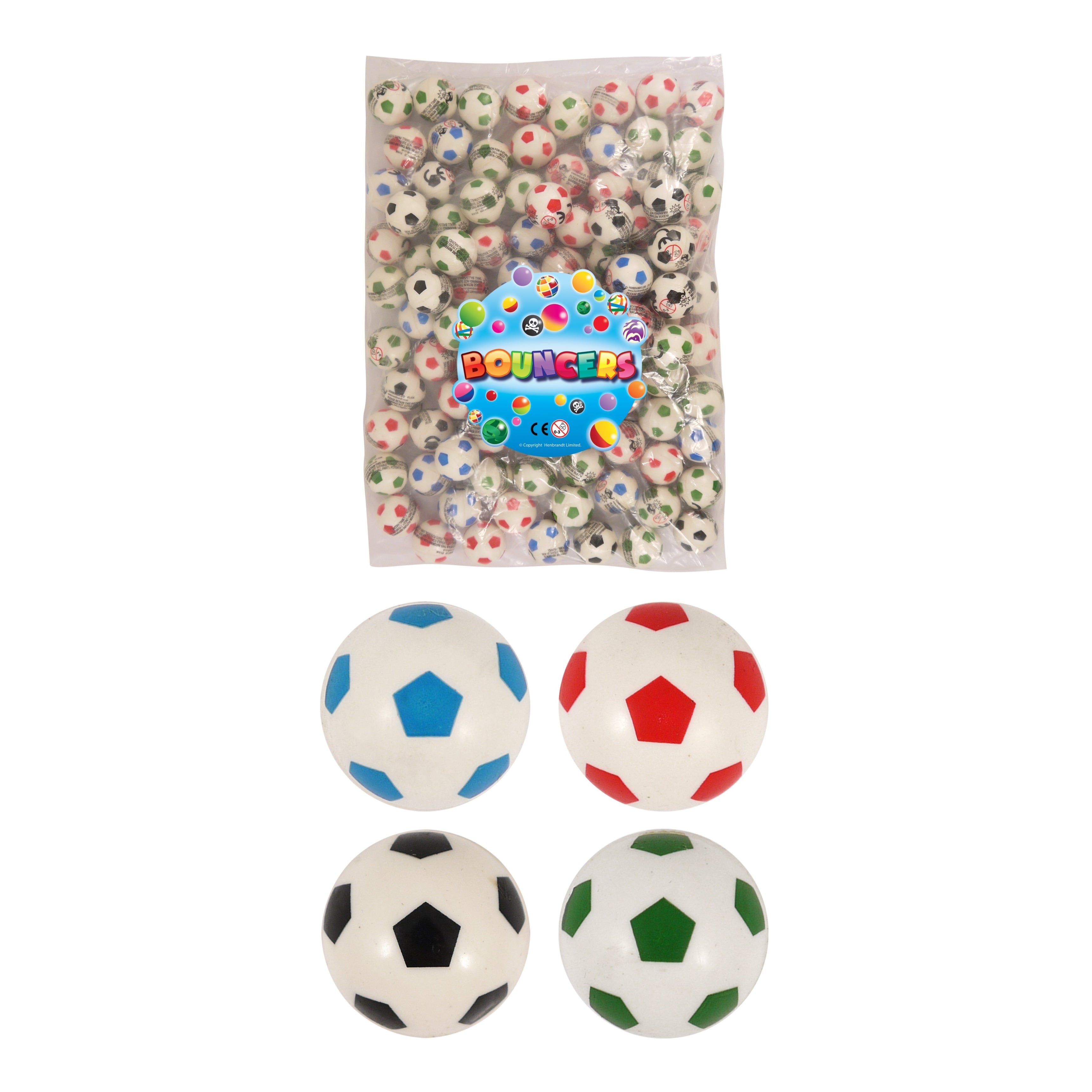 Bag of 100 Football Bouncy Balls Jet Balls– Shop Inc