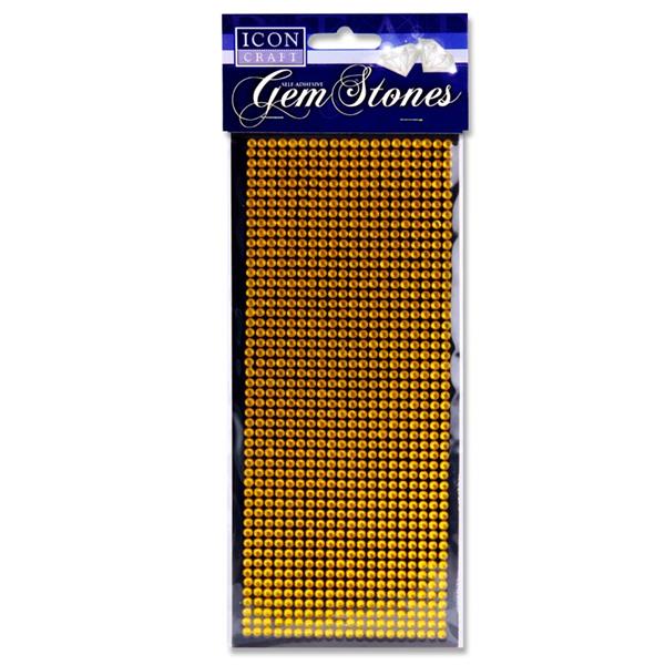 Pack of 1000 Self Adhesive Gold Gem Stones by Icon Craft– Shop Inc