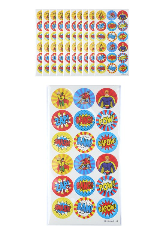 Pack of 10 Superhero Stickers Sheets (180 Stickers)– Shop Inc