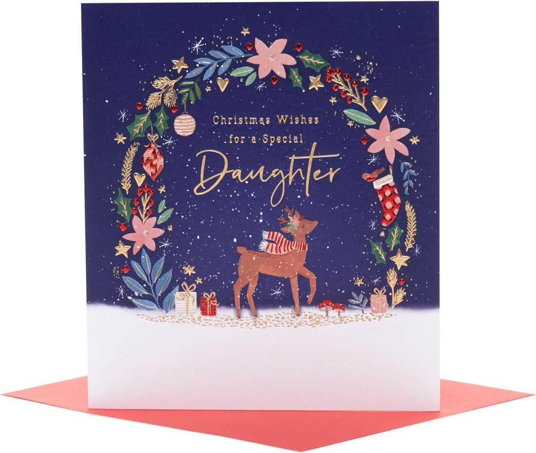 Sweet Reindeer Design Daughter Christmas Card– Shop Inc