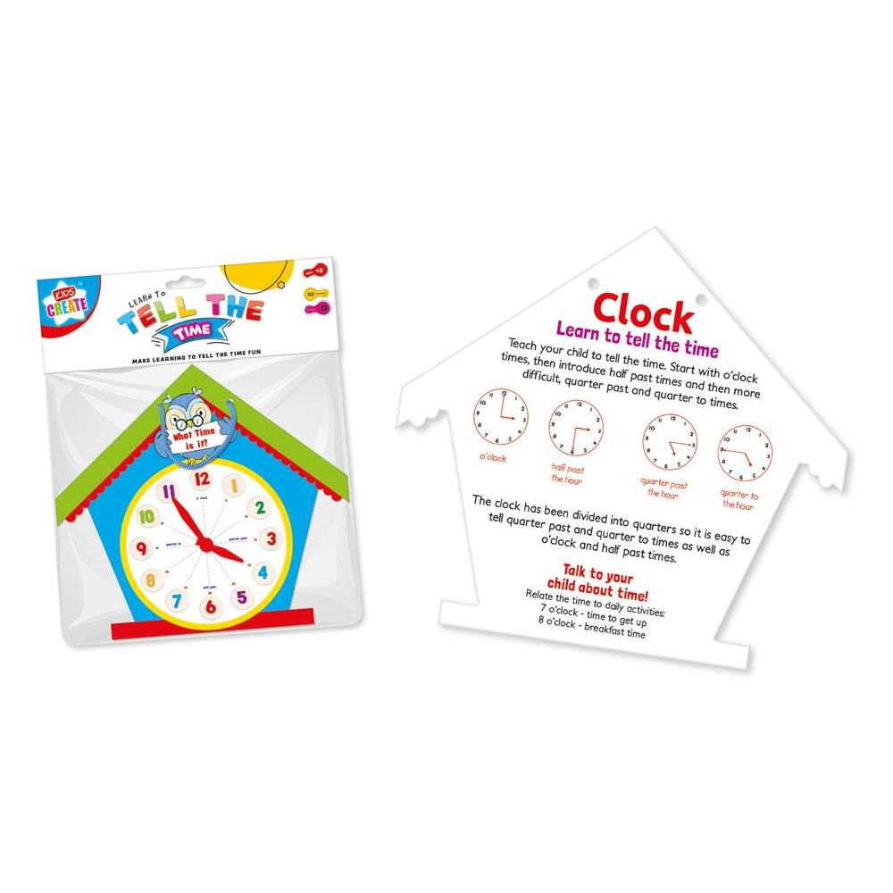 Learn to Tell The Time Clock by Kids Create– Shop Inc