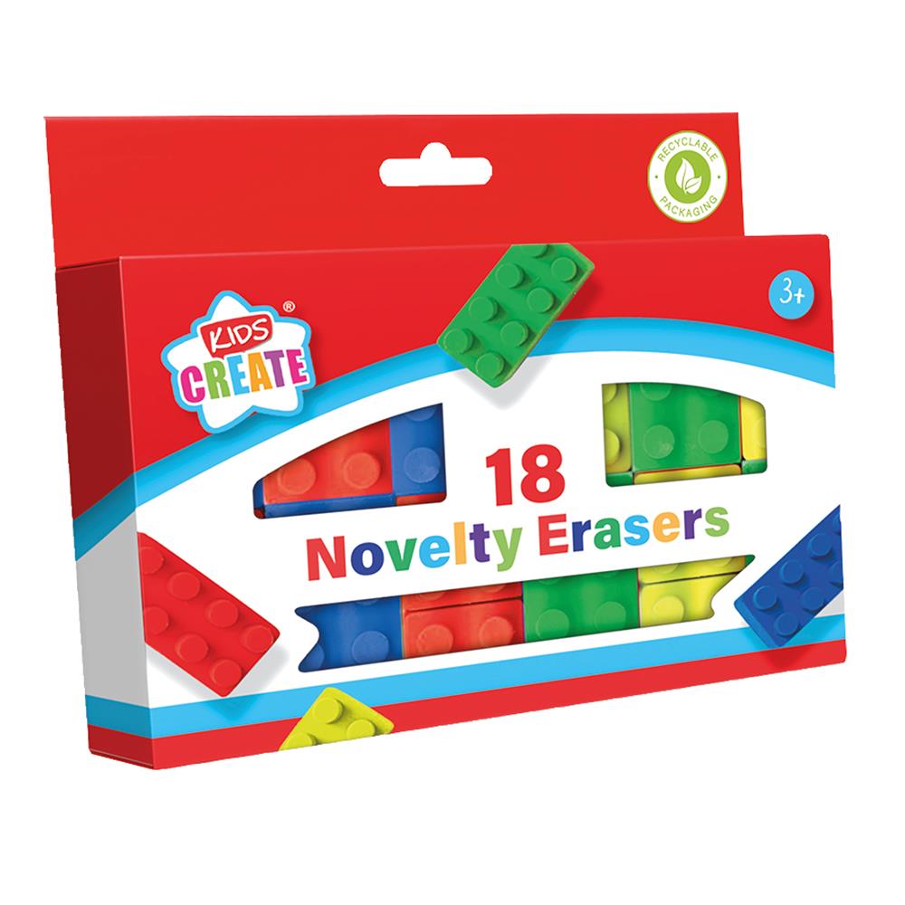 Pack of 18 Novelty Brick Erasers– Shop Inc