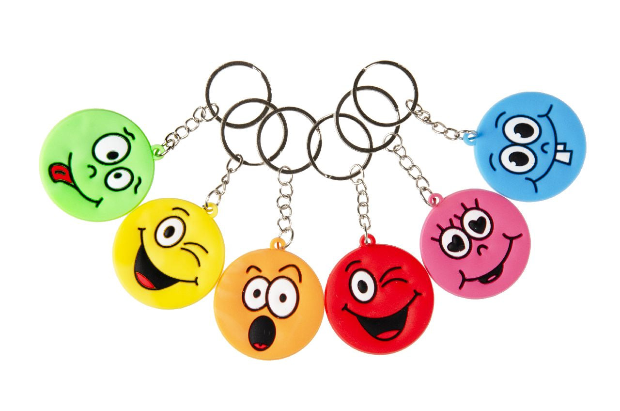 Pack of 12 Emotion Face Design Keychains– Shop Inc