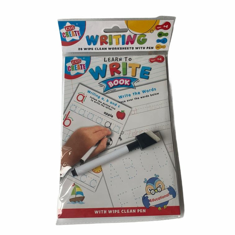 Learn to Write Book Wipe Clean Worksheets– Shop Inc