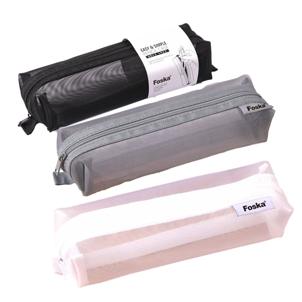 Easy and Simple Nylon Net Student Pencil Case– Shop Inc