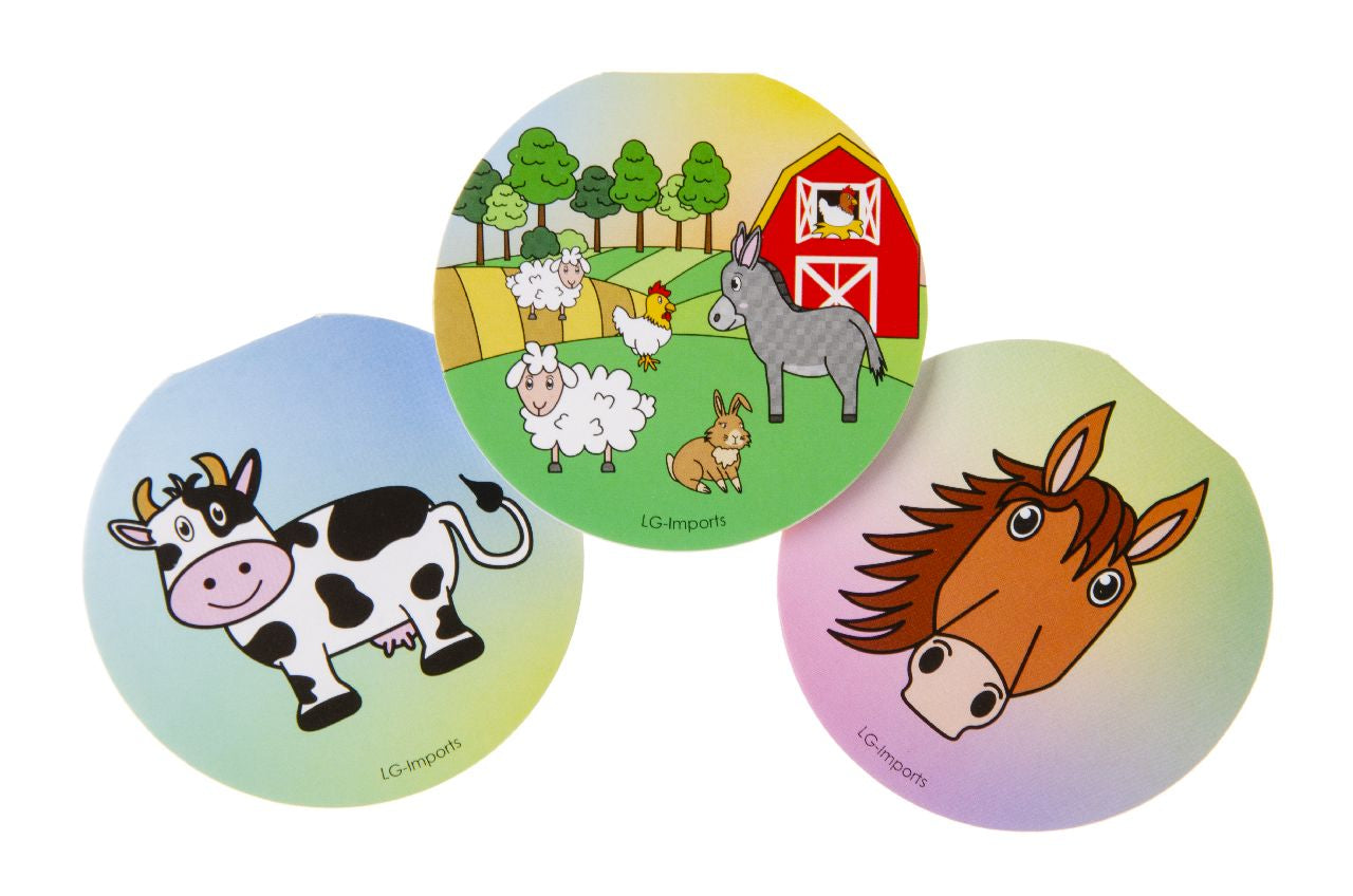 Pack of 48 Round Farm Animals Design Notebooks 8cm– Shop Inc