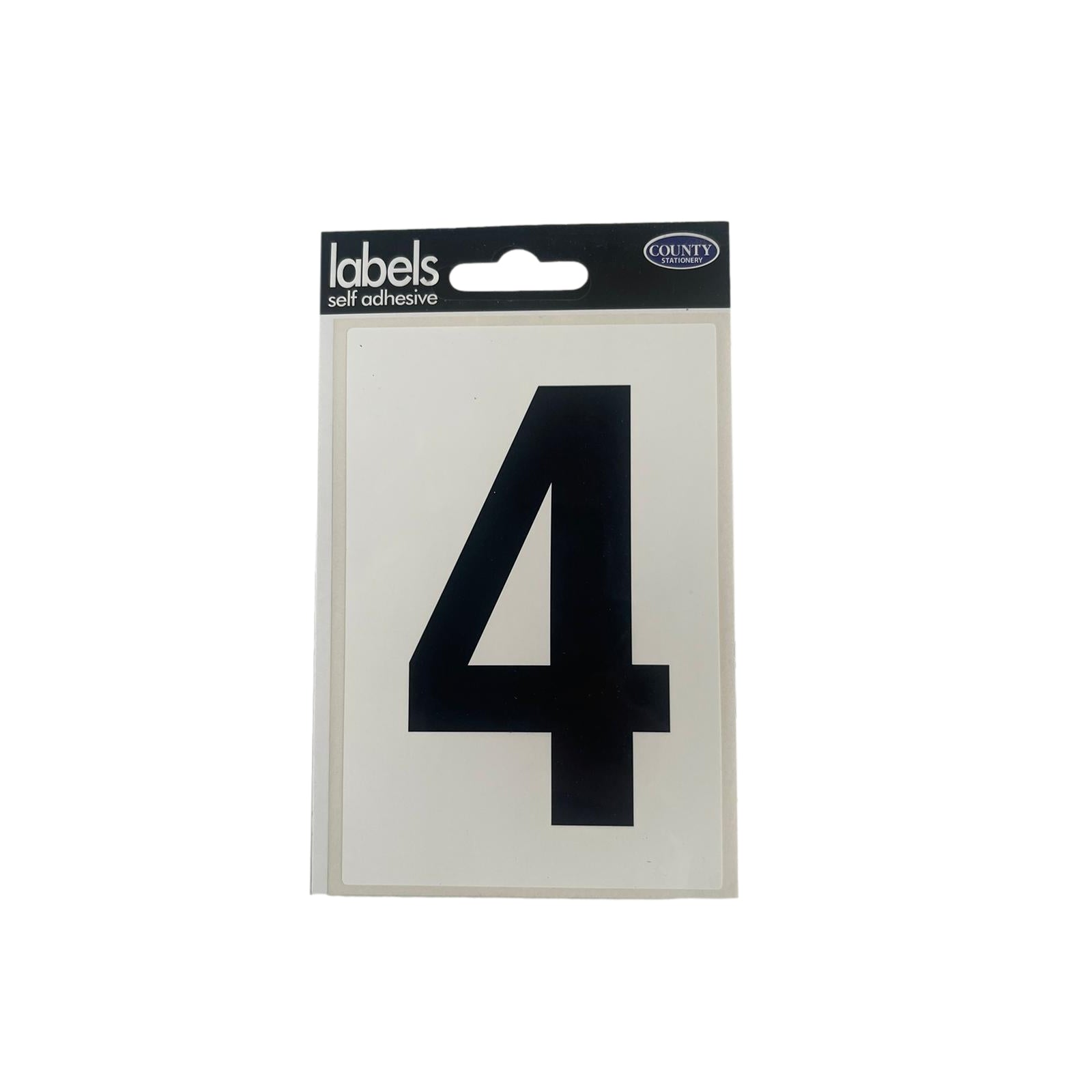 Number 4 Self Adhesive Wheelie Bin Label– Shop Inc