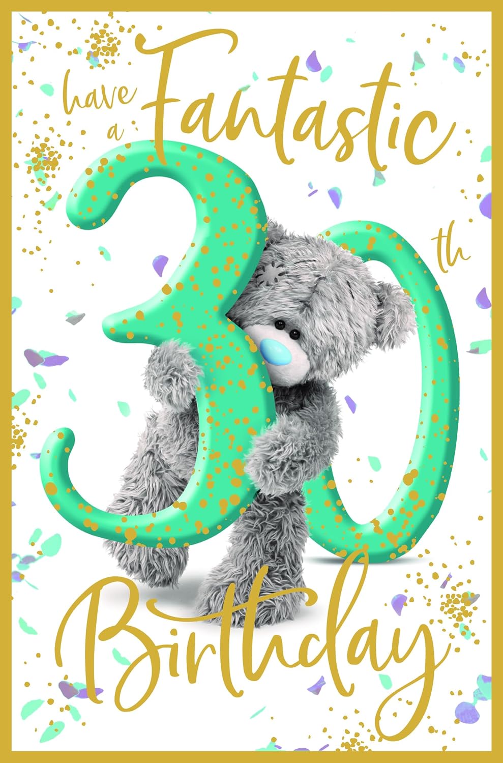 Bear Peeking Through Number 30th Birthday Card– Shop Inc