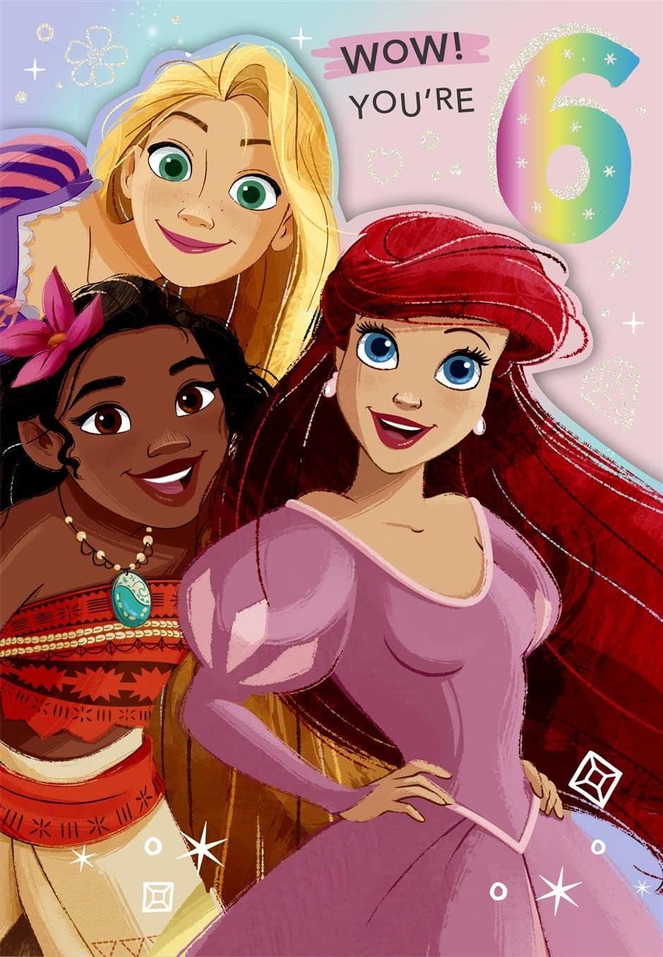 Disney Princess 6th Birthday Wow! Card Puzzle Inside– Shop Inc