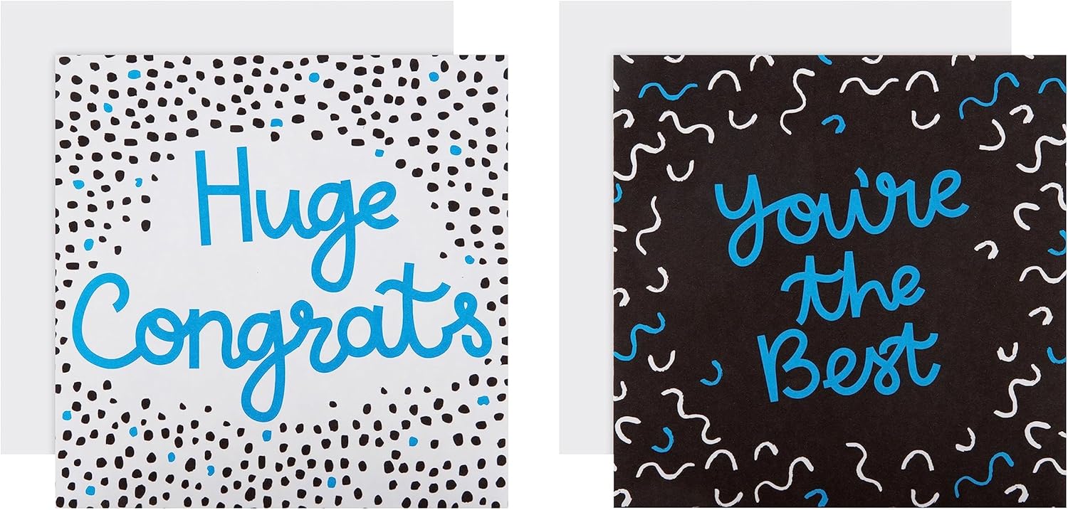 Pack of 10 in 2 Vibrant Designs Congratulations Cards– Shop Inc
