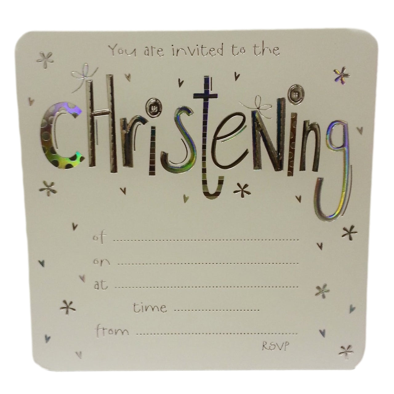 Pack of 10 Christening Invitation Card Sheets– Shop Inc
