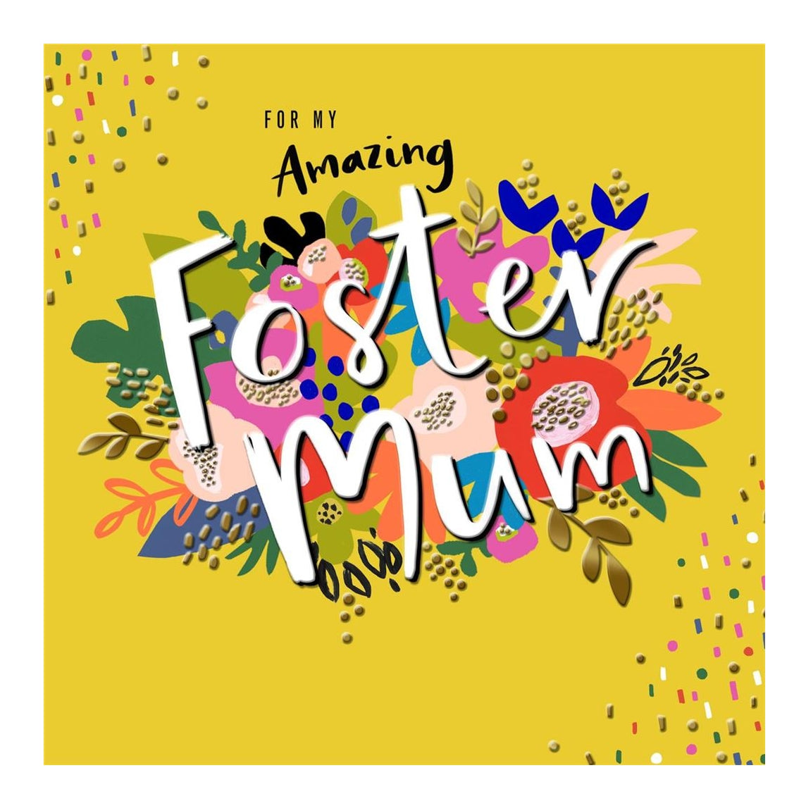 For My Amazing Foster Mum Embossed Print Design Birthday Card– Shop Inc