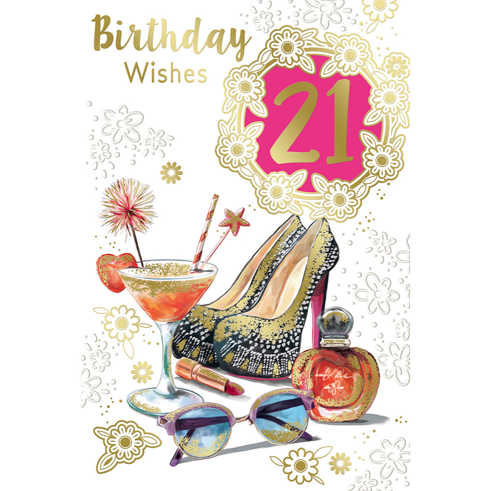 Birthday Wishes Open Female 21st Celebrity Style Greeting Card– Shop Inc