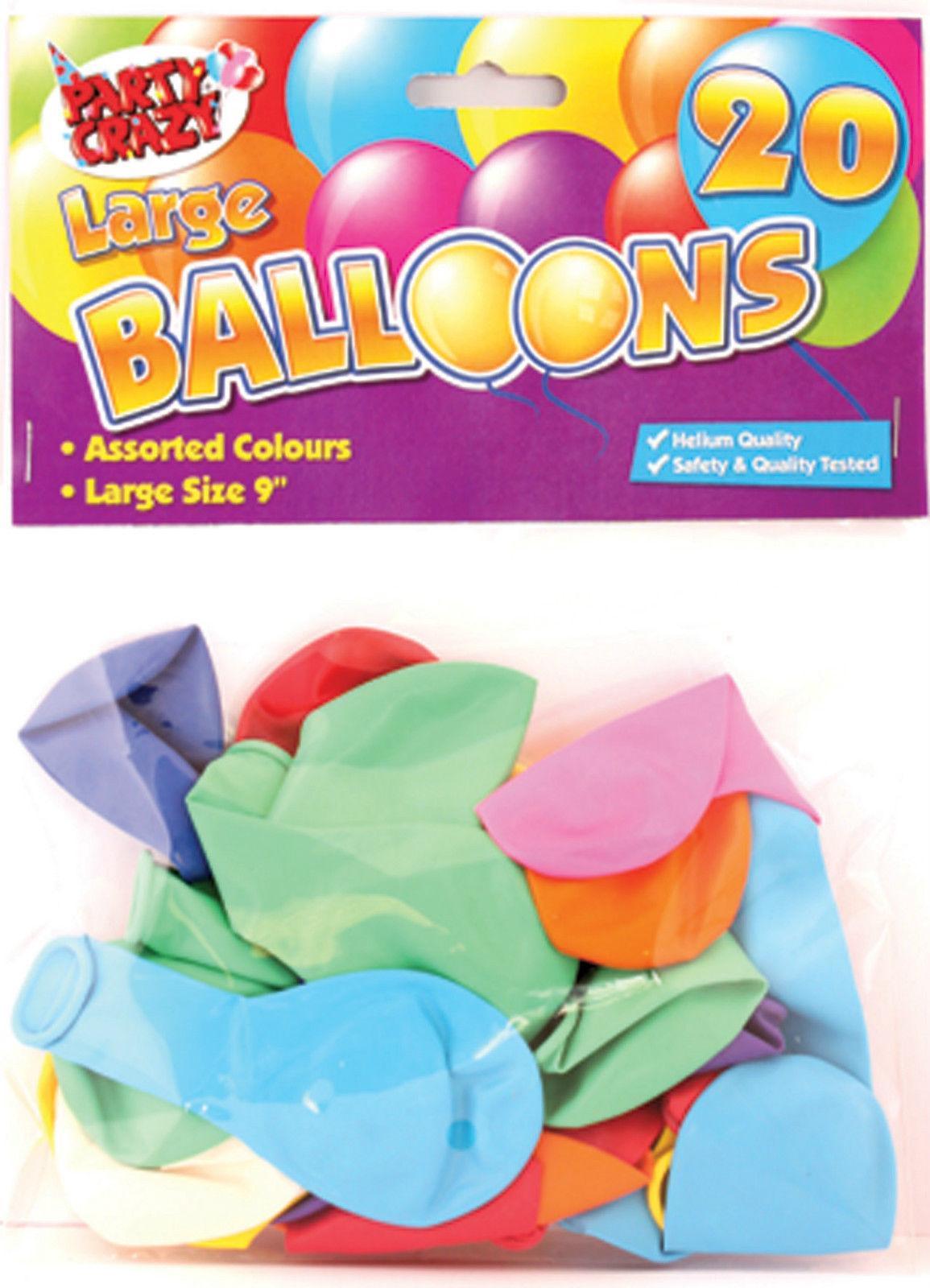 Pack of 20 9" Assorted Colours Large Round Balloons– Shop Inc