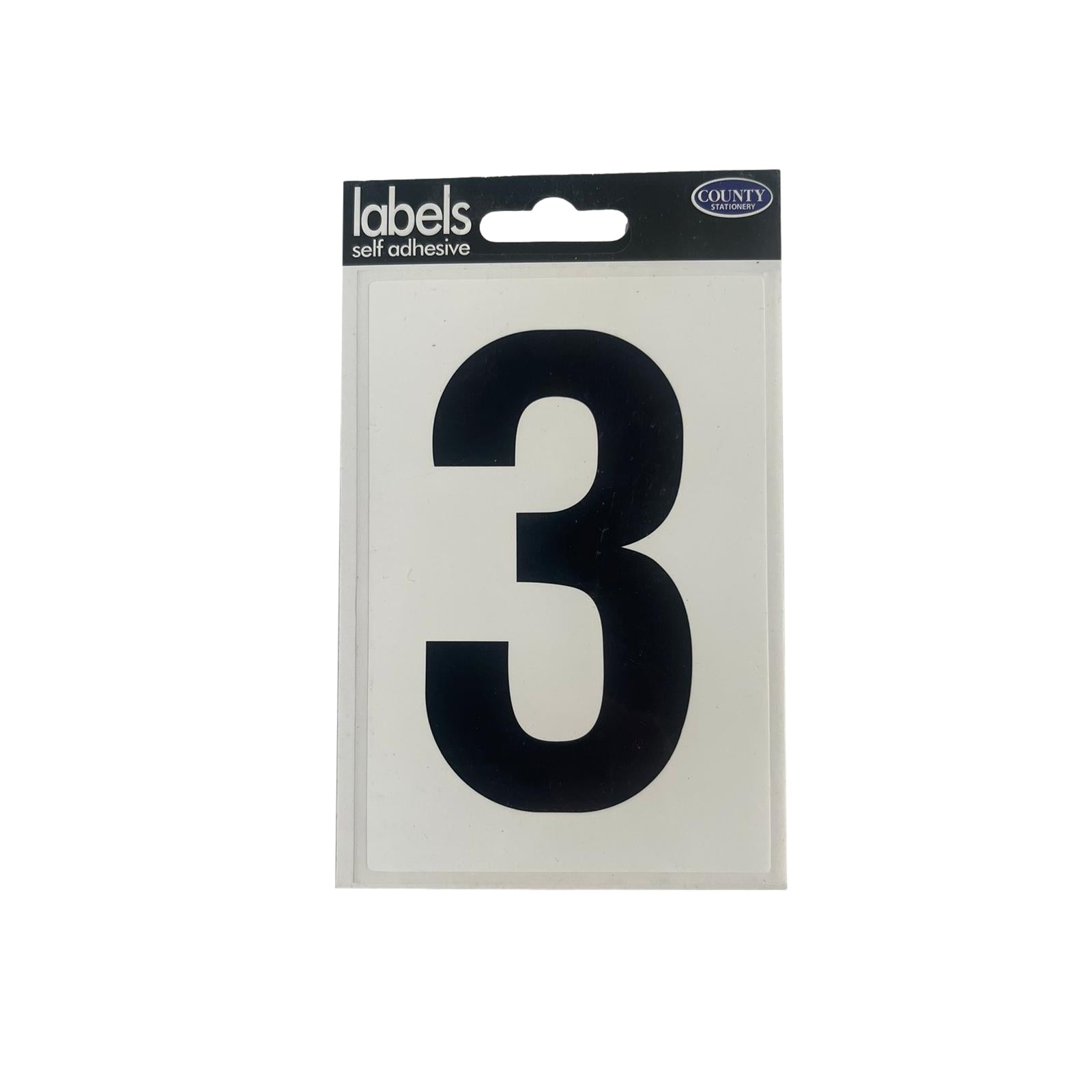 Number 3 Self Adhesive Wheelie Bin Label– Shop Inc