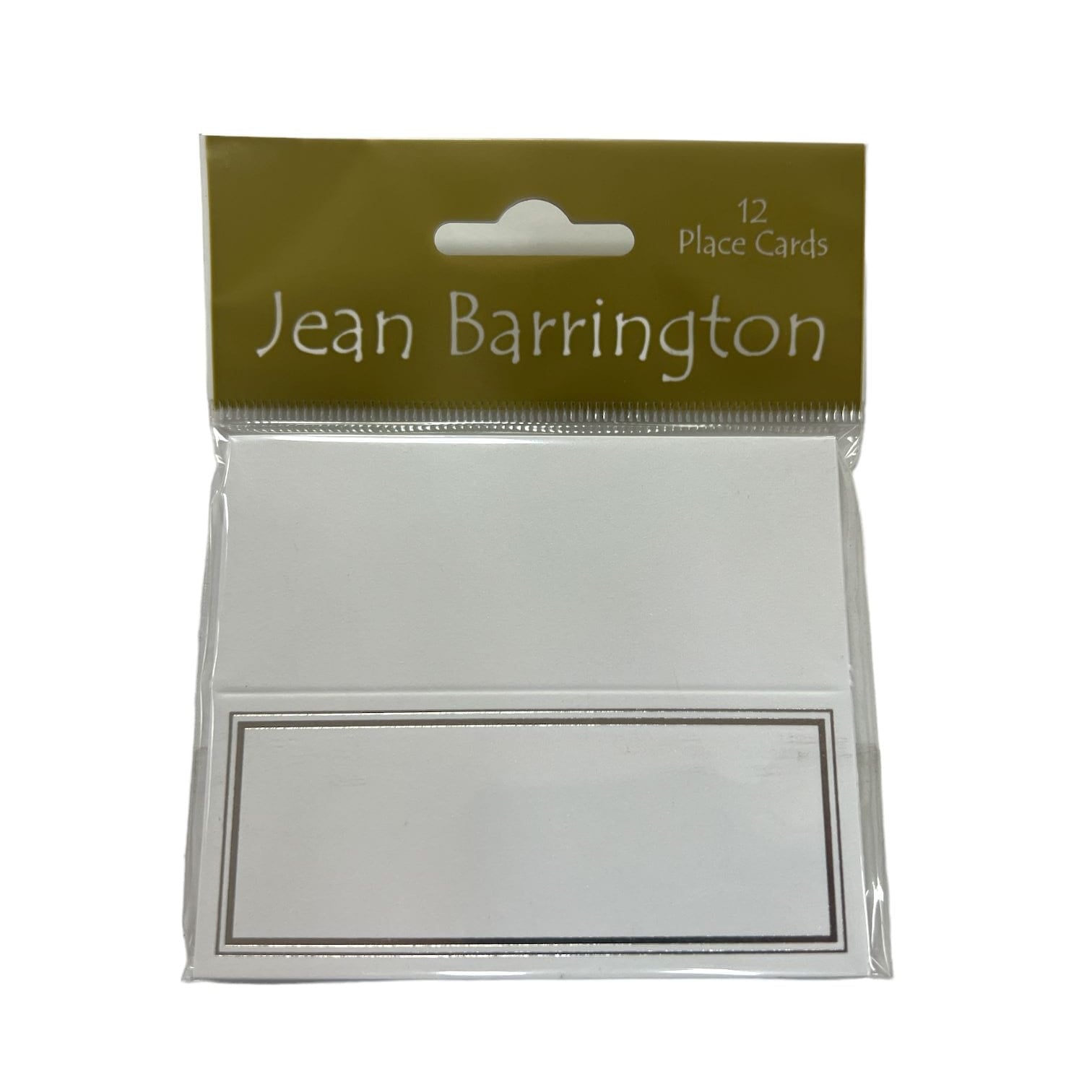 Pack of 12 Place Cards - White with Silver Border– Shop Inc