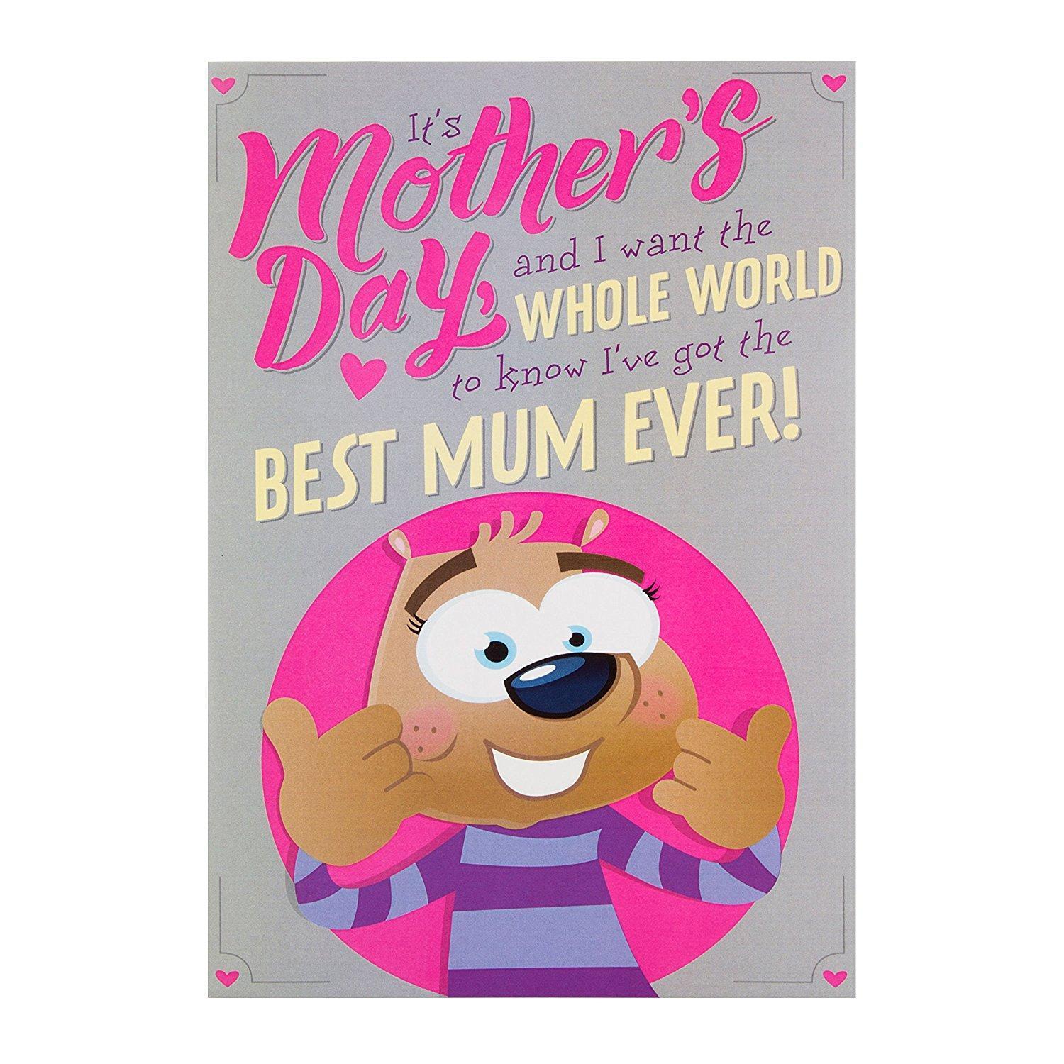 'Best Mum Ever' Pop Up Mobil Selfi Fun Mother's Day Card– Shop Inc