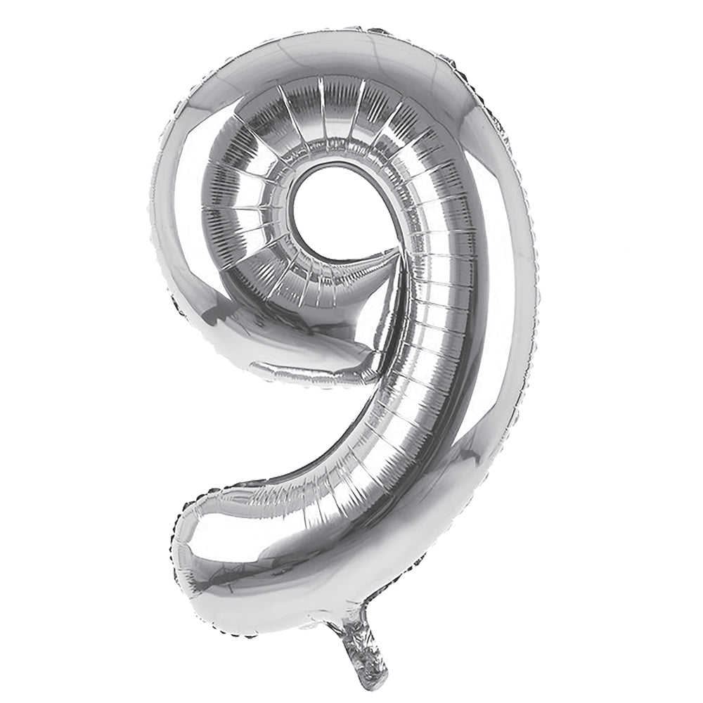 Giant Foil Silver 9 Number Balloon– Shop Inc