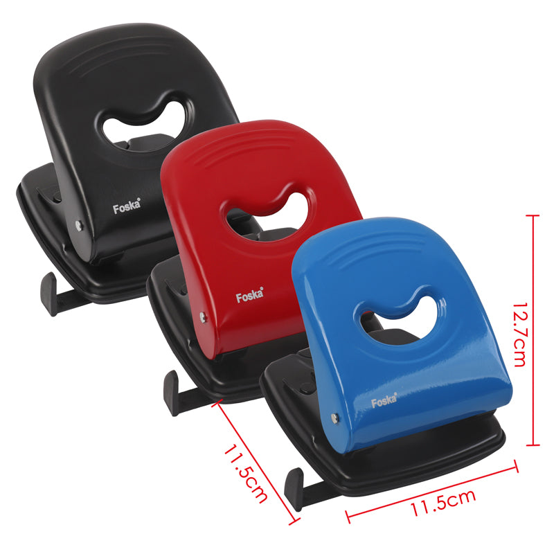 Metal Black Medium Duty Hole Punch with Paper Measure Indicator– Shop Inc