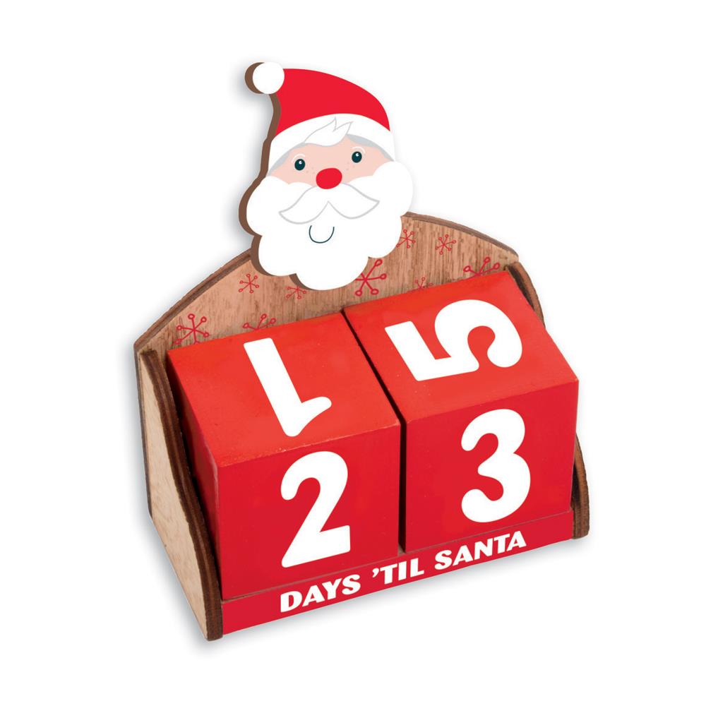 Santa Wooden Advent Christmas Calendar Block– Shop Inc
