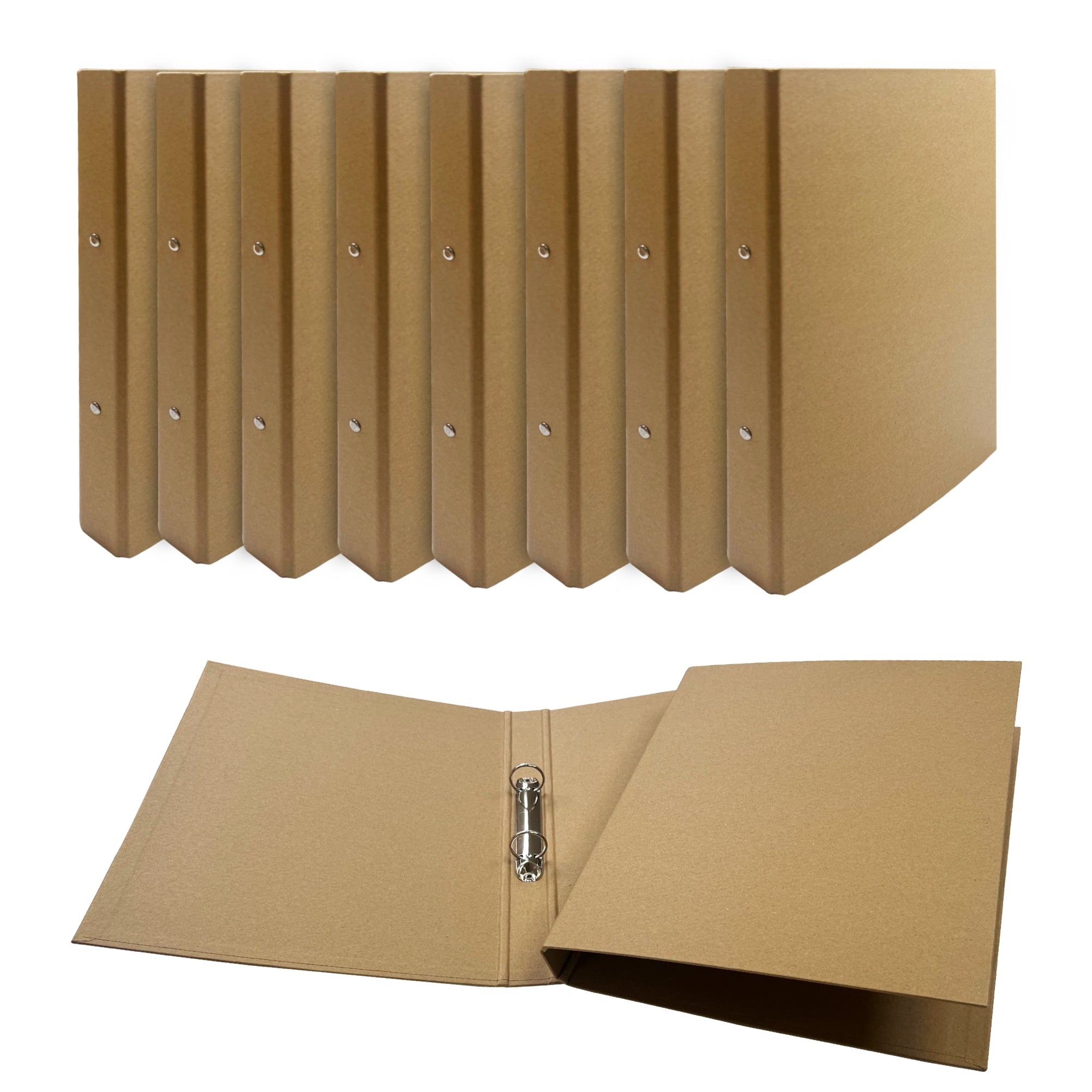 Pack of 10 A4 Kraft Paperboard Ring Binders 2-O Ring– Shop Inc