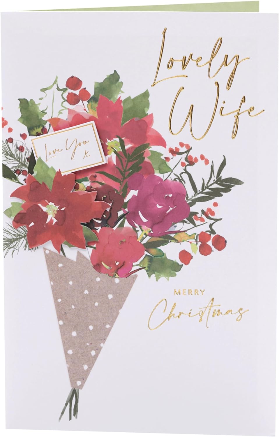 Wife Christmas Card Flower Bouquet Design– Shop Inc
