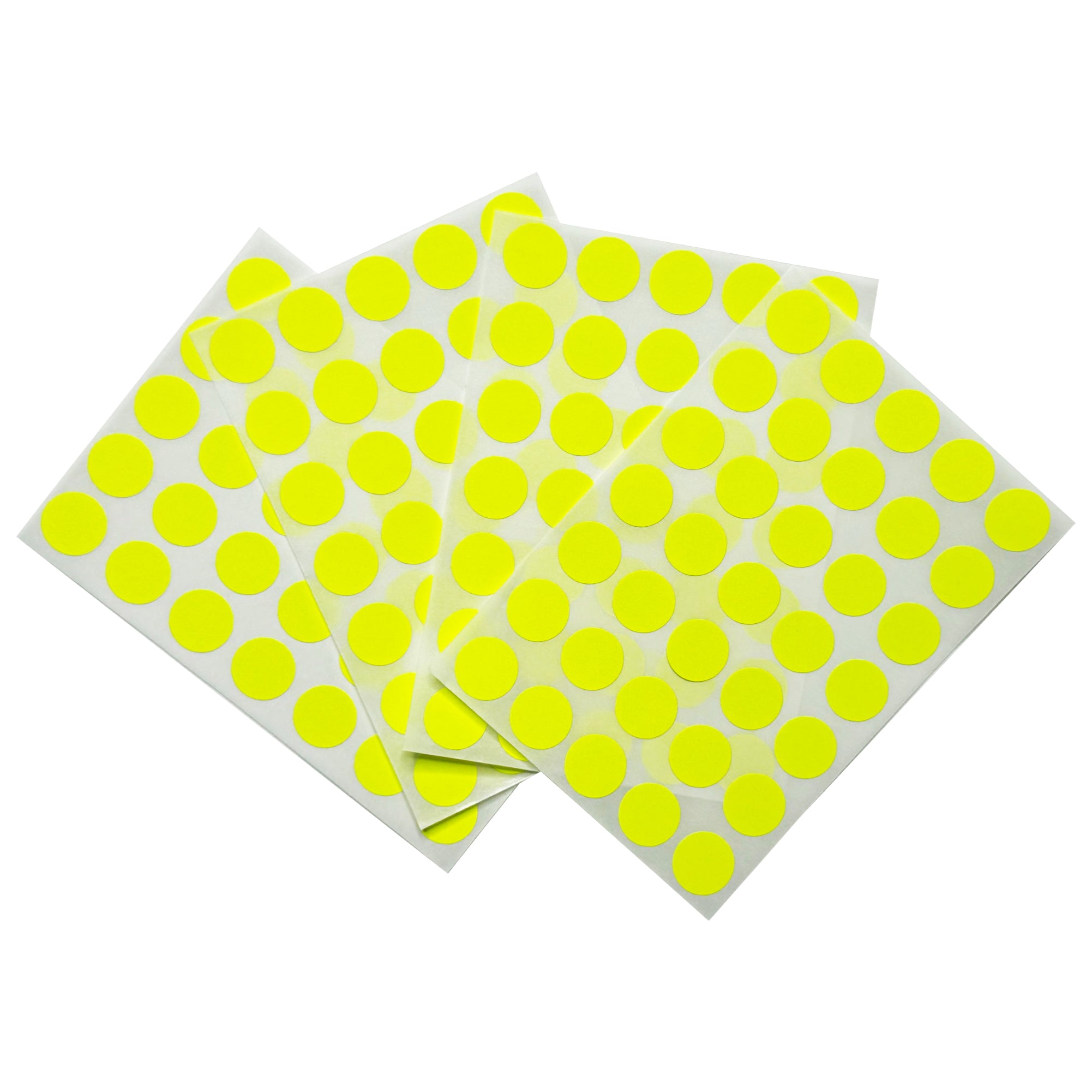 Pack of 1400 Fluorescent Yellow 13mm Round Labels - Stickers– Shop Inc