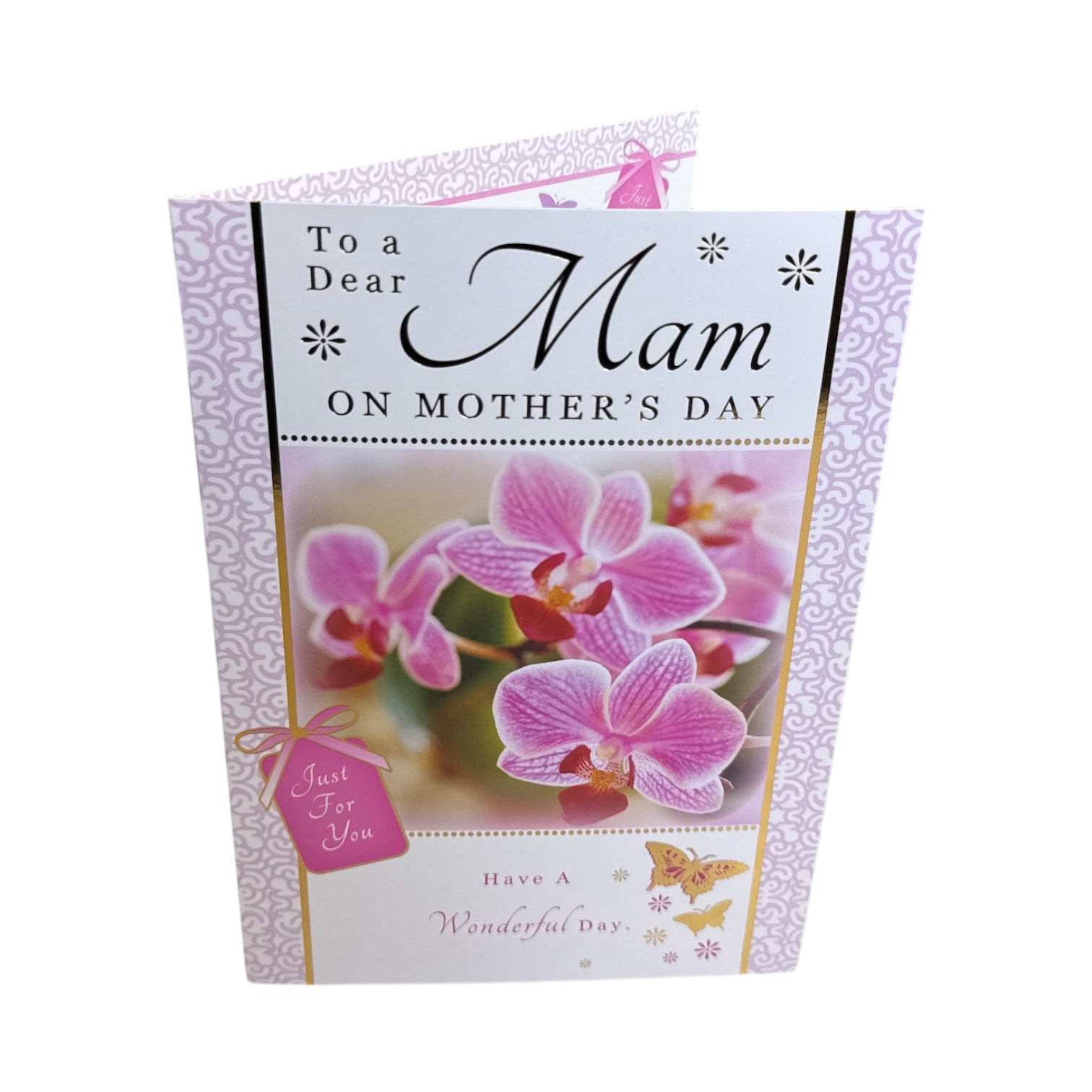 To a Dear Mam Pink Orchid Flowers Design Mother's Day Card– Shop Inc
