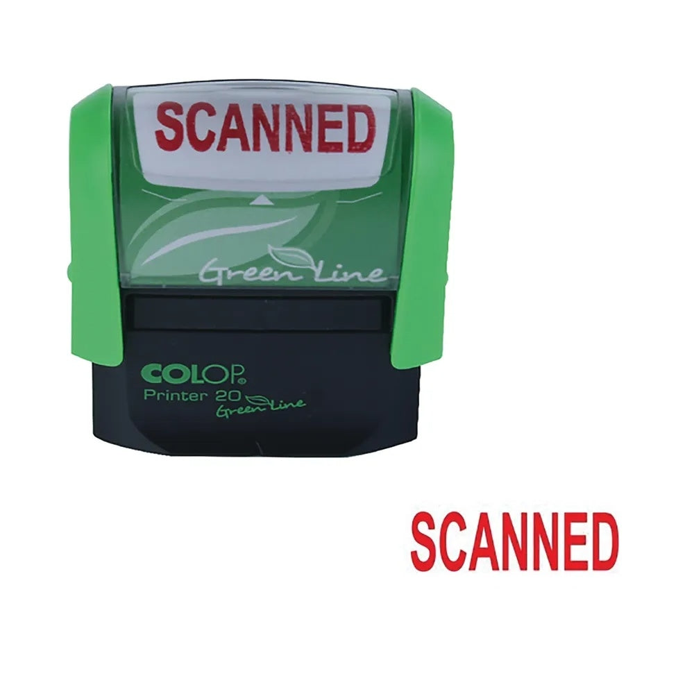 COLOP Green Line Word Stamp SCANNED Red– Shop Inc