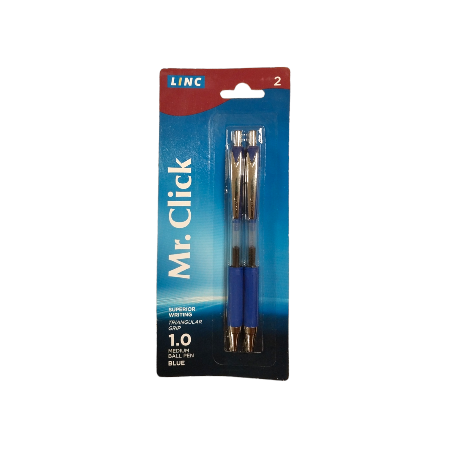 Pack of 2 Linc Mr. Click Retractable Blue Ball Pens– Shop Inc