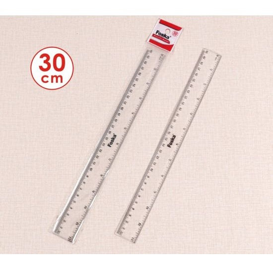 30cm Clear Plastic Ruler - (12" Rule)– Shop Inc