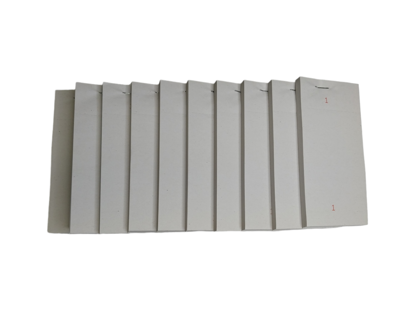 Pack of 10 63mm x 127mm Plain White Numbered Service Pads– Shop Inc