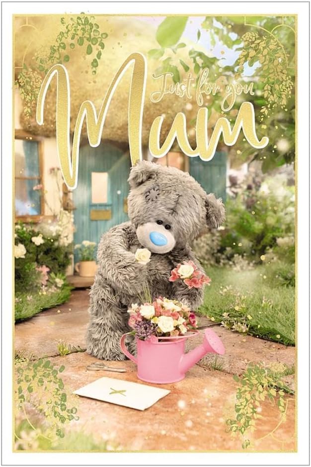 Just For You Mum Bear With Watering Can & Flowers Photo Finish Mother ...