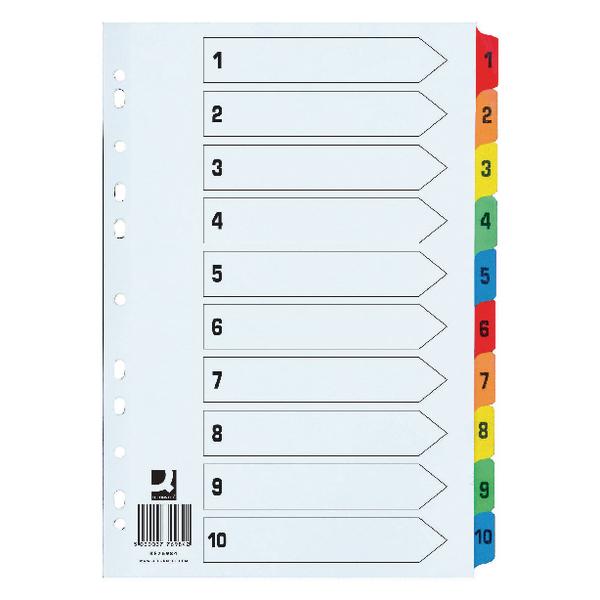 1-10 Index Extra Wide Reinforced Multi-Colour Tabs– Shop Inc