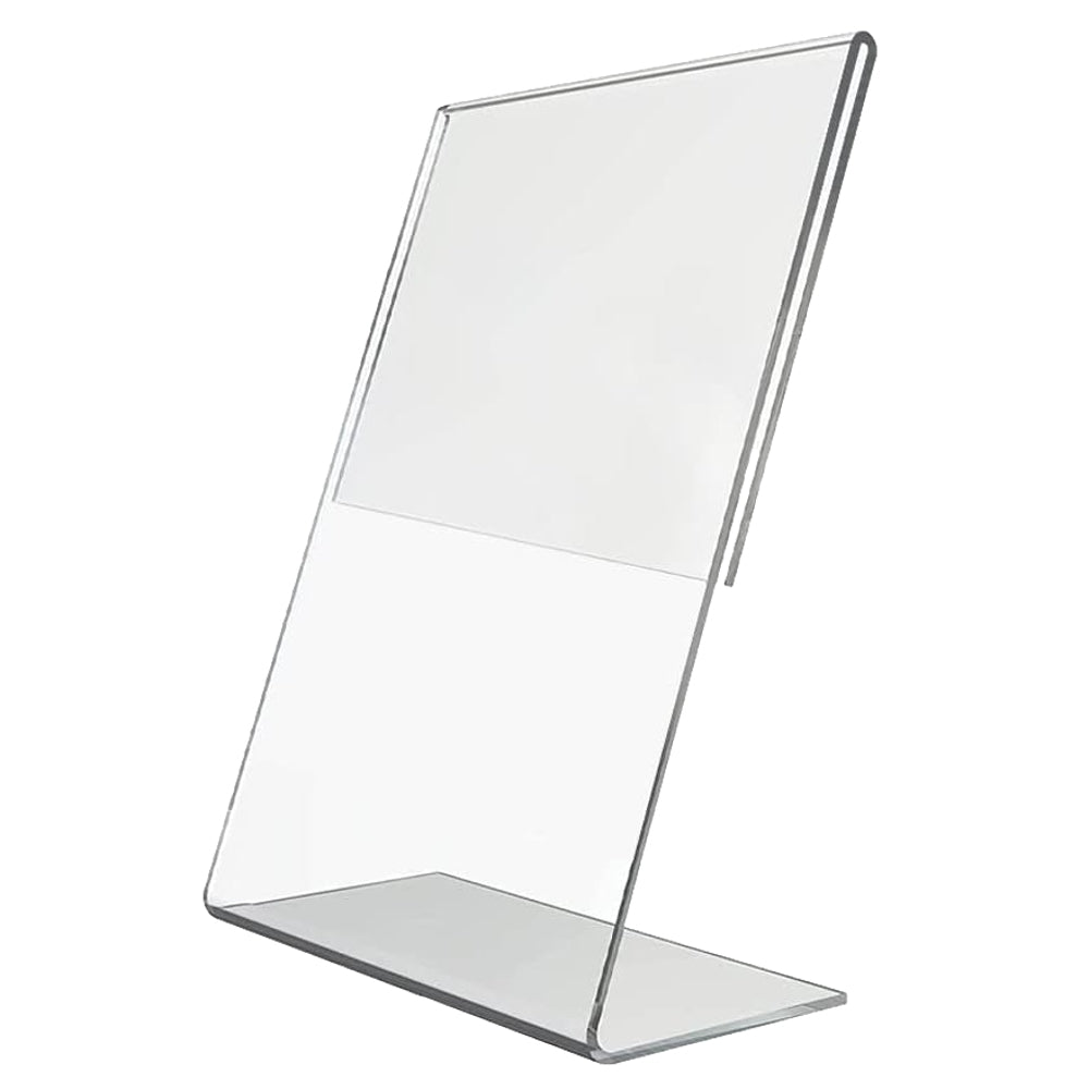 A5 Vertical Design L-Shape Transparent Acrylic Label Sign Holder– Shop Inc