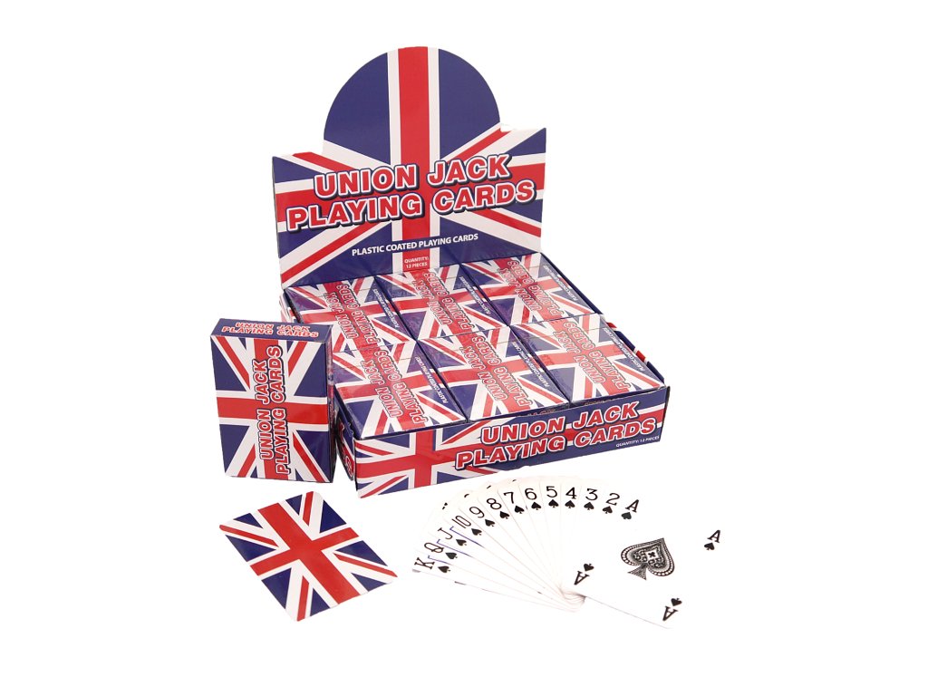9x6cm Plastic Coated Union Jack Playing Cards– Shop Inc
