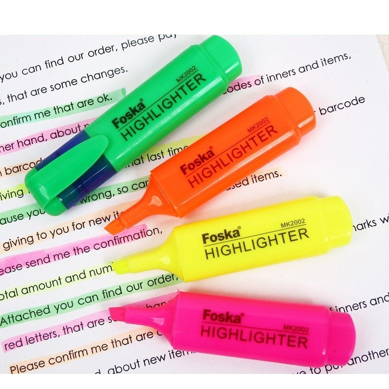 Pack of 10 Blue Coloured Highlighter Pens - Chisel Tip– Shop Inc