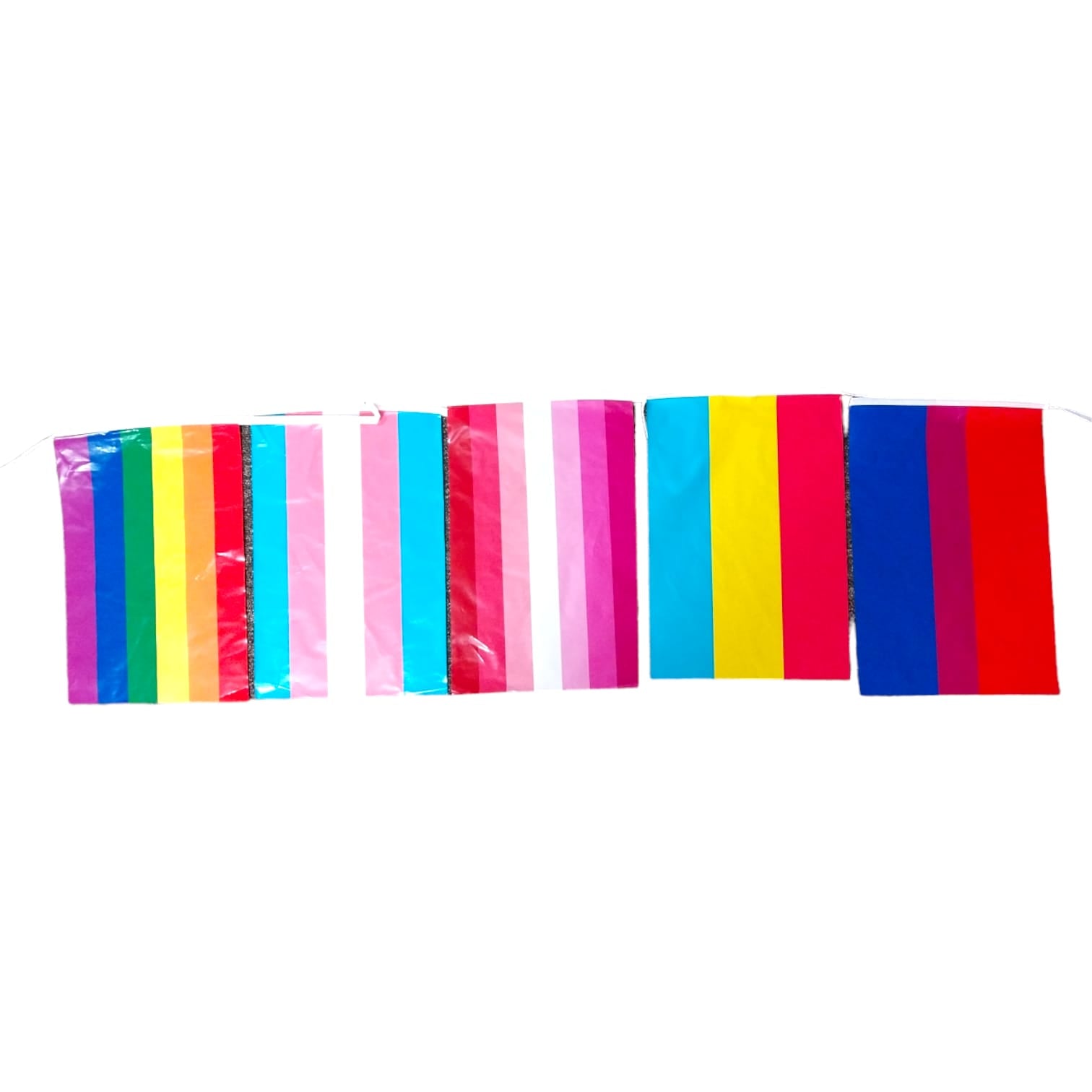LGBT+ Rectangle Bunting 10m with 20 Pennants– Shop Inc