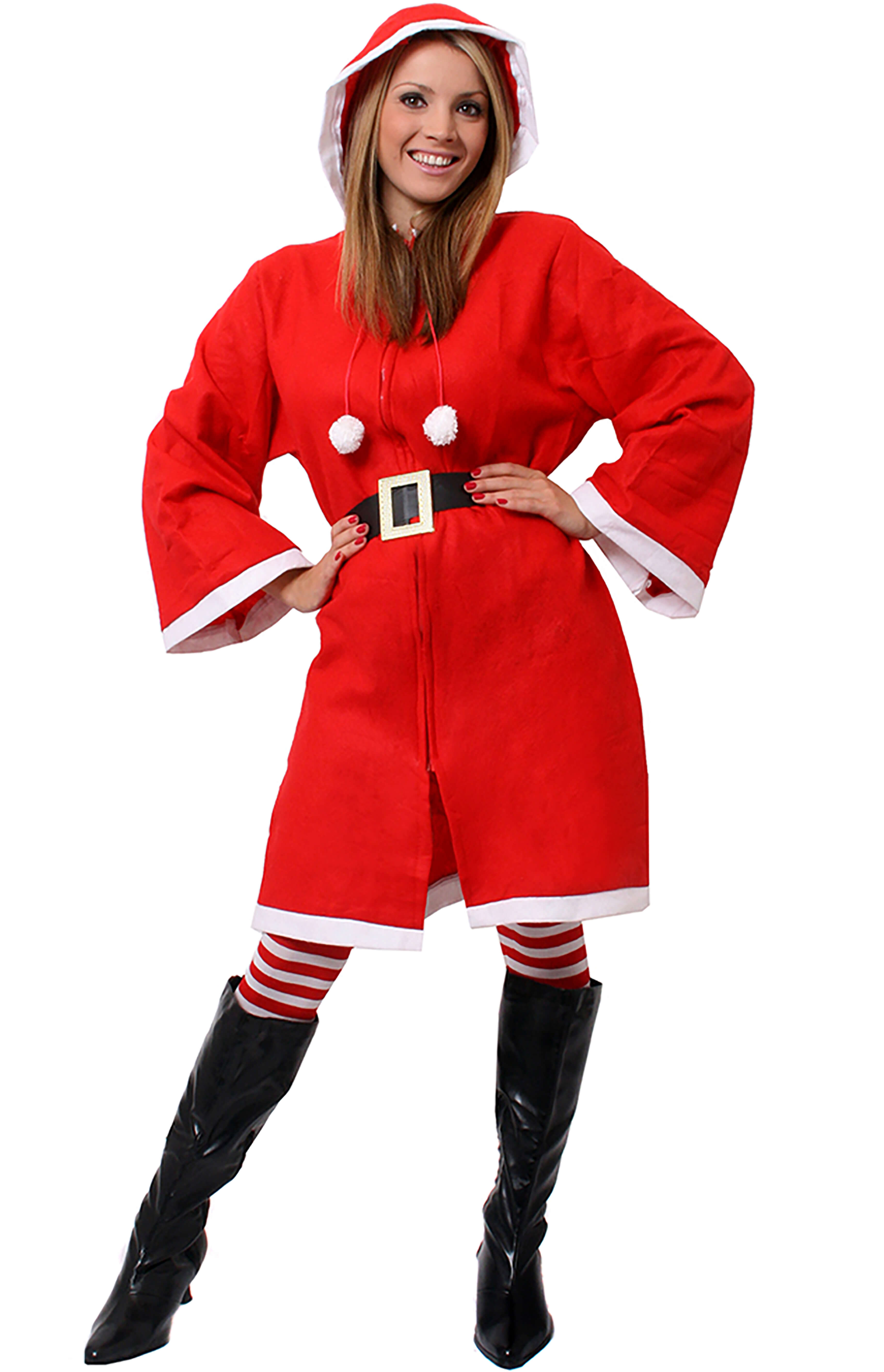Female Christmas Hooded Santa Fancy Dress Costume– Shop Inc