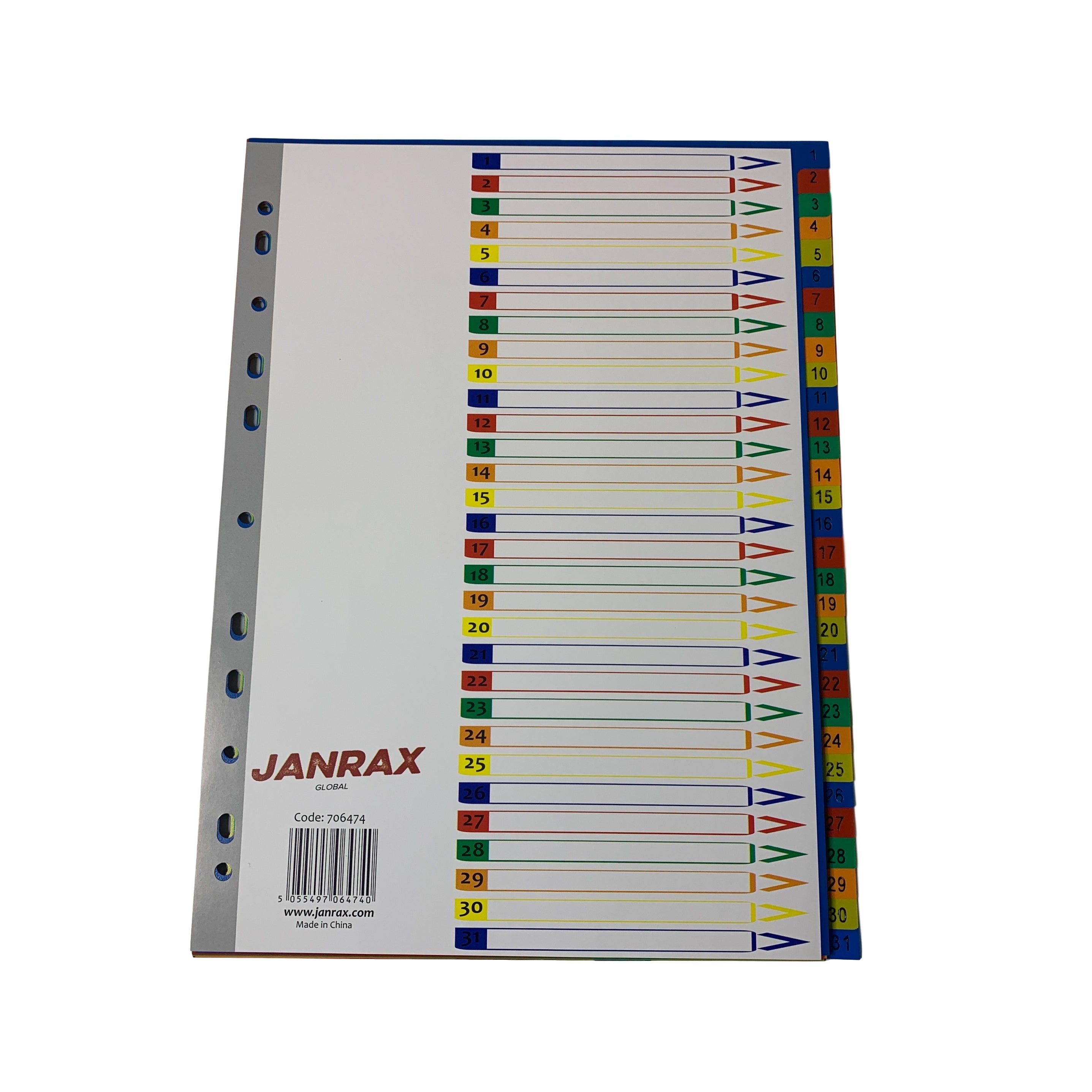 A4 31 Part Polypropylene Dividers with Reinforced Index Cover– Shop Inc