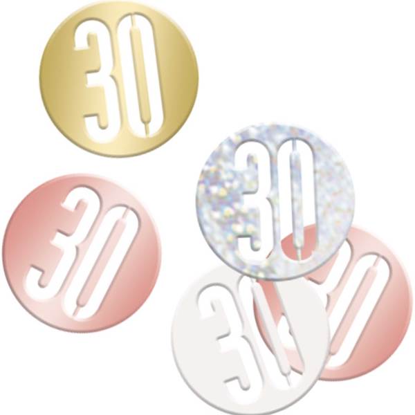 Birthday Rose Gold Glitz Number 30 Confetti 5oz– Shop Inc