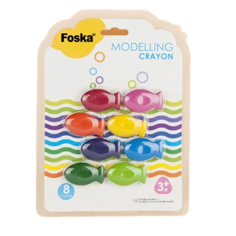 Pack of 8 Assorted Colour Fish Design Crayons– Shop Inc