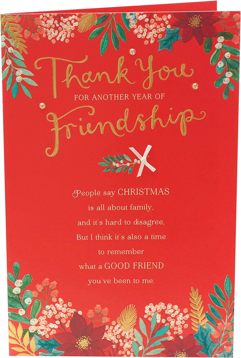 Christmas Card for Friend Heartfelt Design and Verse (Pack of 6)– Shop Inc