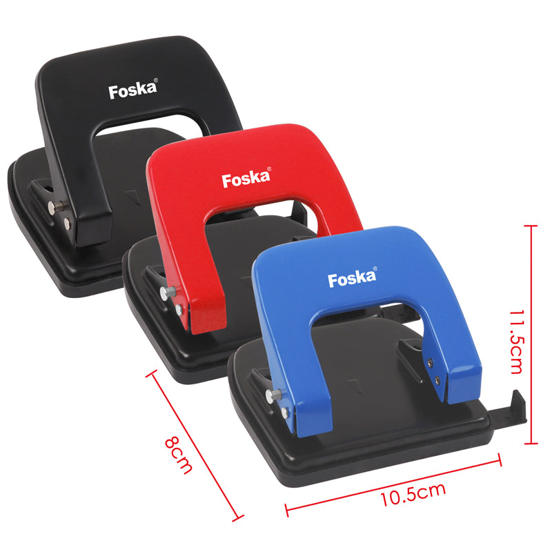 Coloured Metal Hole Paper Punch with Paper Adjustment Measure– Shop Inc