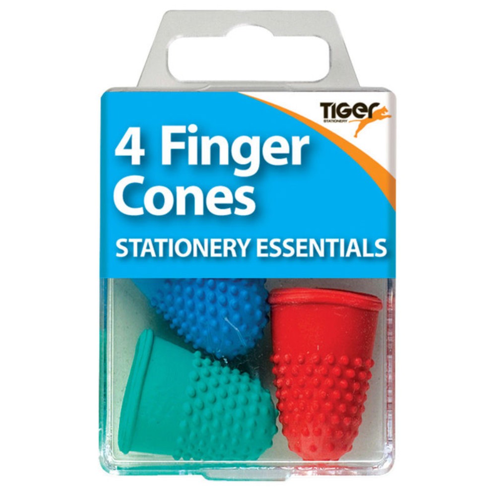 Pack of 4 Rubber Finger Cones Coloured– Shop Inc